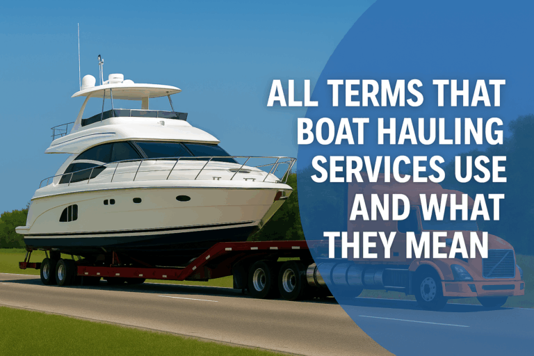 Terms Boat Hauling Services Use and Their Meaning